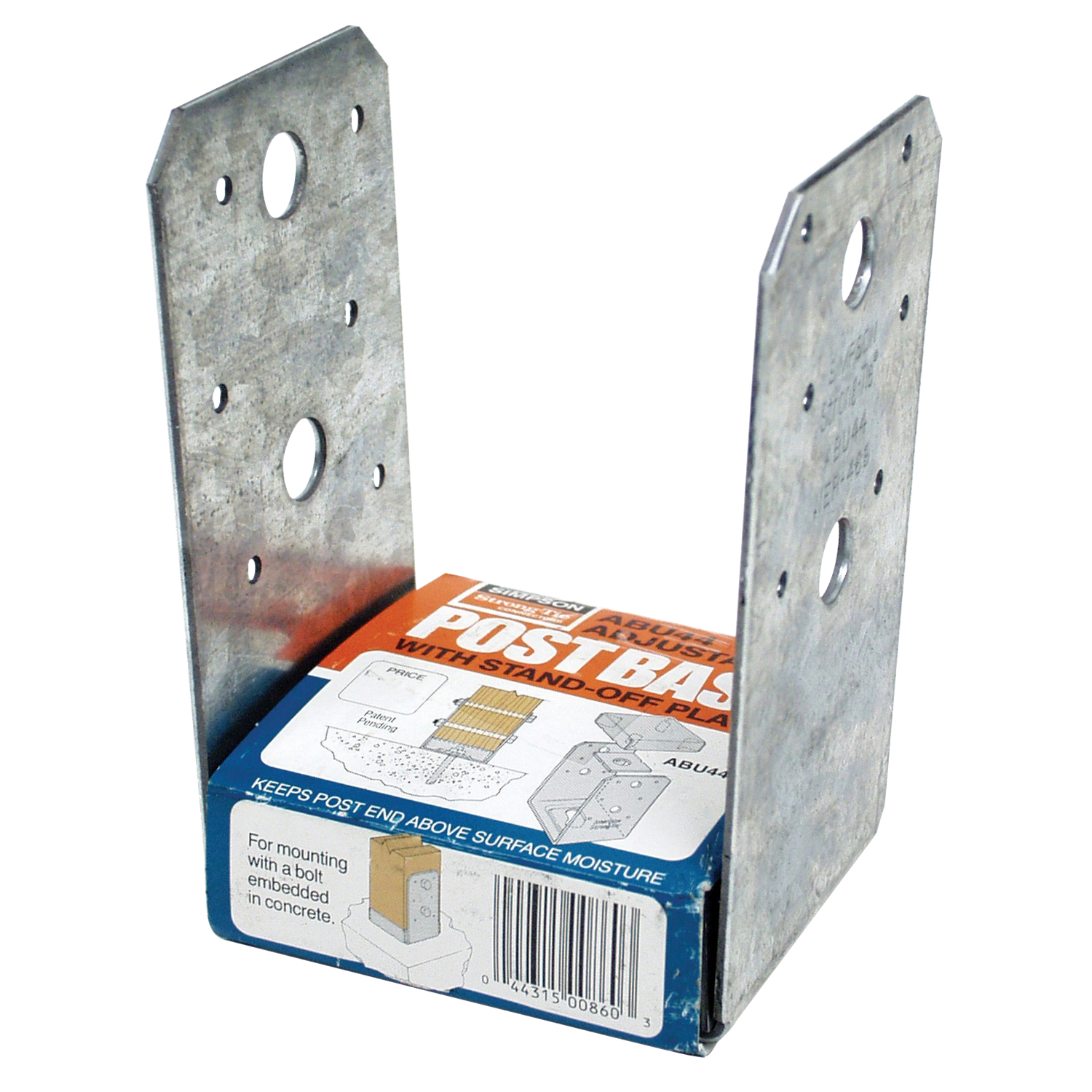 Simpson Strong-Tie ABU66Z ABU ZMAX Galvanized Adjustable Standoff Post ...