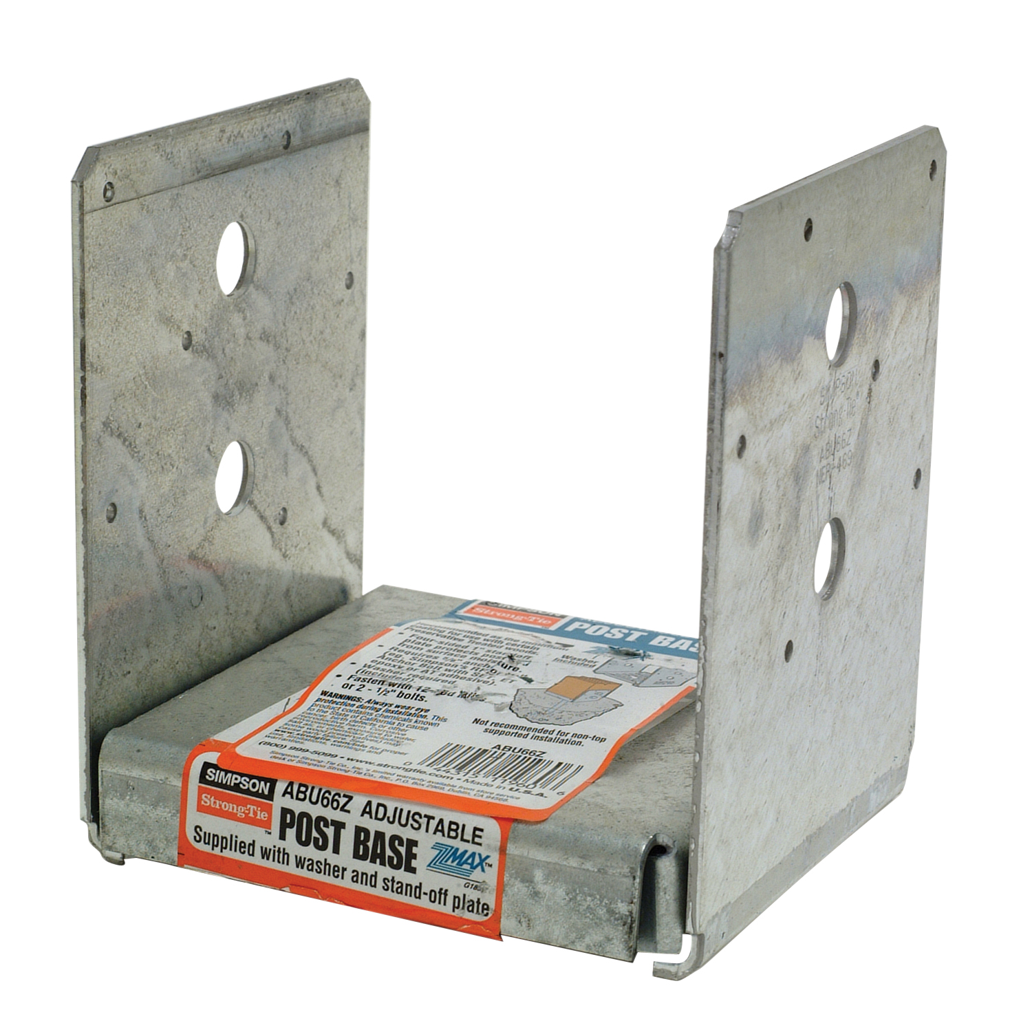 Simpson Strong-Tie ABU66Z ABU ZMAX Galvanized Adjustable Standoff Post ...