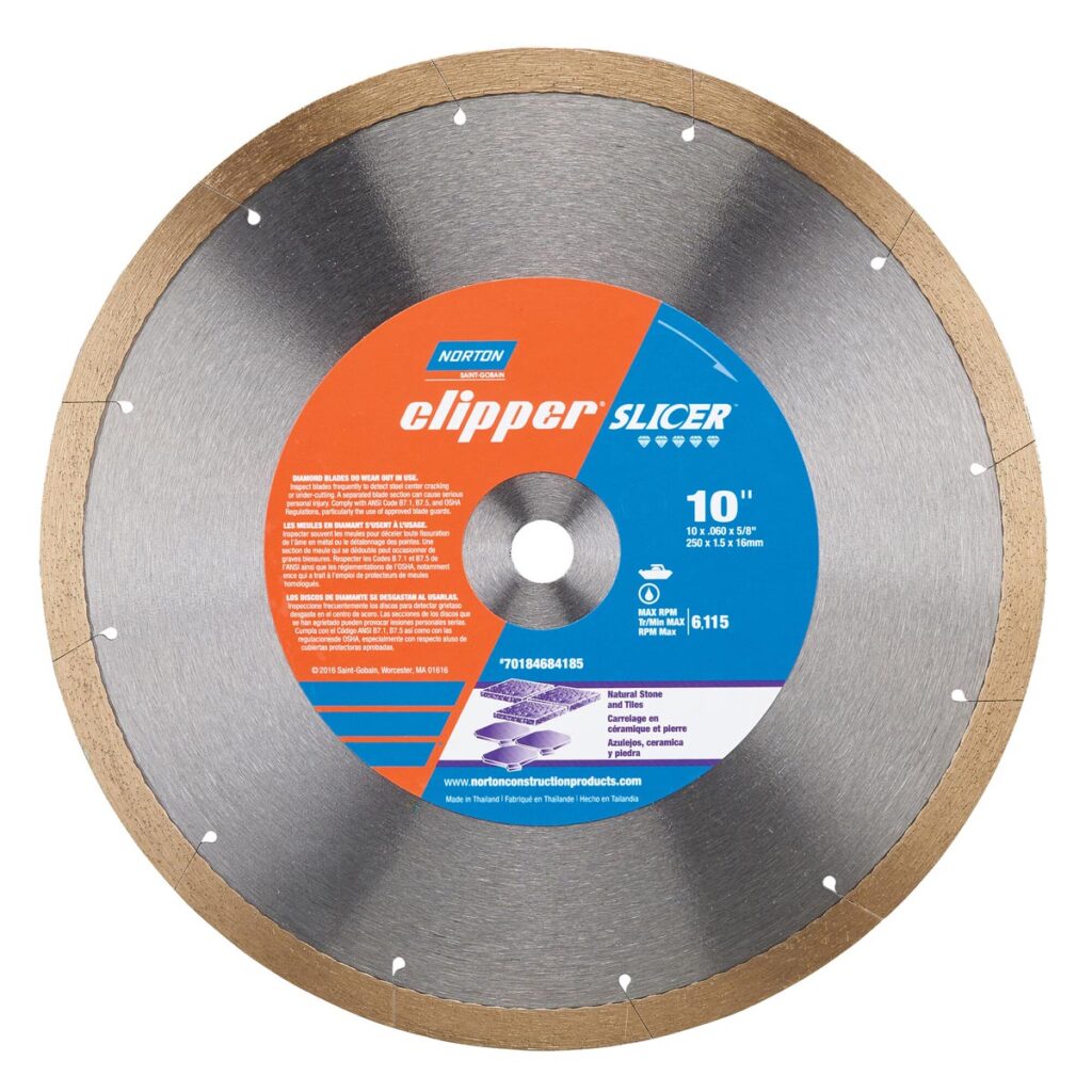 Buy Norton 10 X 0.060 X 5/8 In. Clipper Slicer Tile Blade - Heyden Supply
